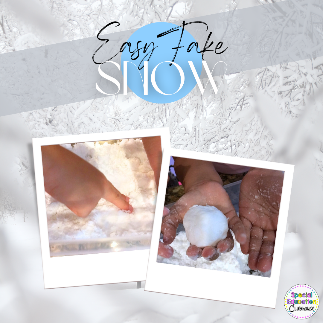 Sensory Fun - DIY Fake Winter Snow! - Special Education Clubhouse